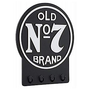 Jack Daniel's Old No. 7 Wall Key Rack Sign Whiskey 15" x 12" Bar Pub Mancave