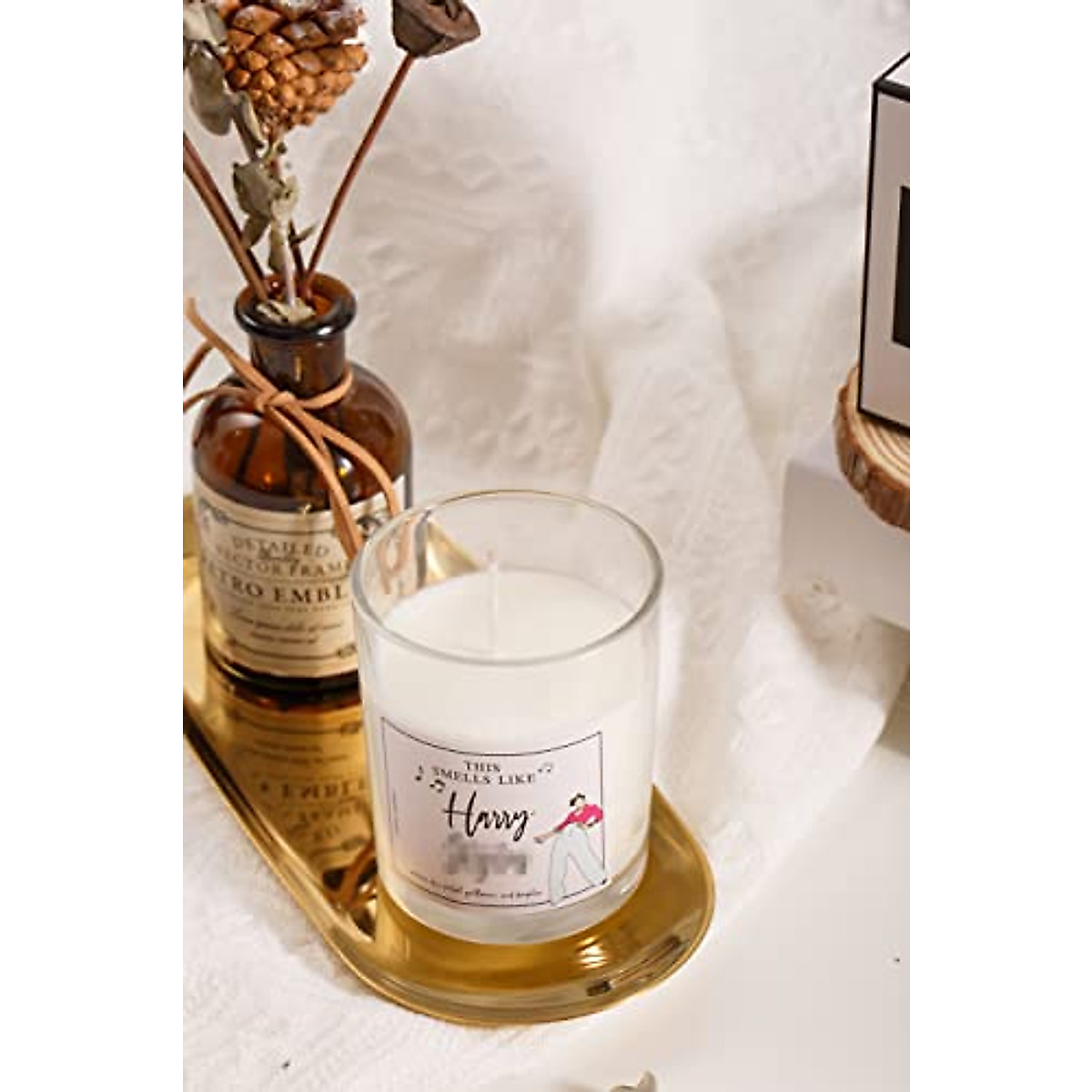 Harry S Candle - Smells Like Harry S Candle, Harry S Merch for Fan,Funny Styles Gifts, Harry's House Scented Candle for Girls, Aesthetic Candle Room Decor-7oz