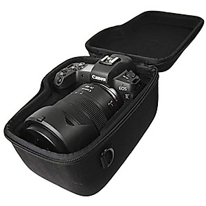 GoScope EOS GO CASE hard case compatible with CANON EOS models (EOS RP , EOS Ra , EOS R5, EOS R6, EOS R6 Mark II) - Fits Camera Body w/Lens Sizes 24mm-105mm WATER RESISTANT HARD CASE - FITS CAMERA & LENS