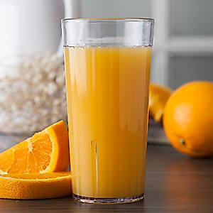 Carlisle FoodService Products 111607 Bistro Tumbler, 16 oz, Clear, Plastic (Pack of 1)