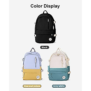 VGOCO Backpack for Women,Unisex Lightweight Backpack Bag Water-proof Casual Rucksack for Women Men Fits 14 inch Laptop Work Daypack Black