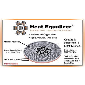 6 inch None Stick Copper finish Heat Equalizer-Heat Diffuser for Gas Stoves – Aluminum & Copper Alloy Hot Plate for Even Cooking-Burner Cover & Simmer Plate