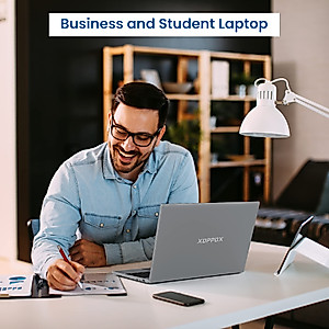 XOPPOX Windows 10 Laptop 2022 New 13.5 Inch Computer Laptop with Intel Celeron Dual Core 8GB RAM 128GB SSD, 2.4G WiFi, USB 3.0, Bluetooth 4.0 for Business or Student