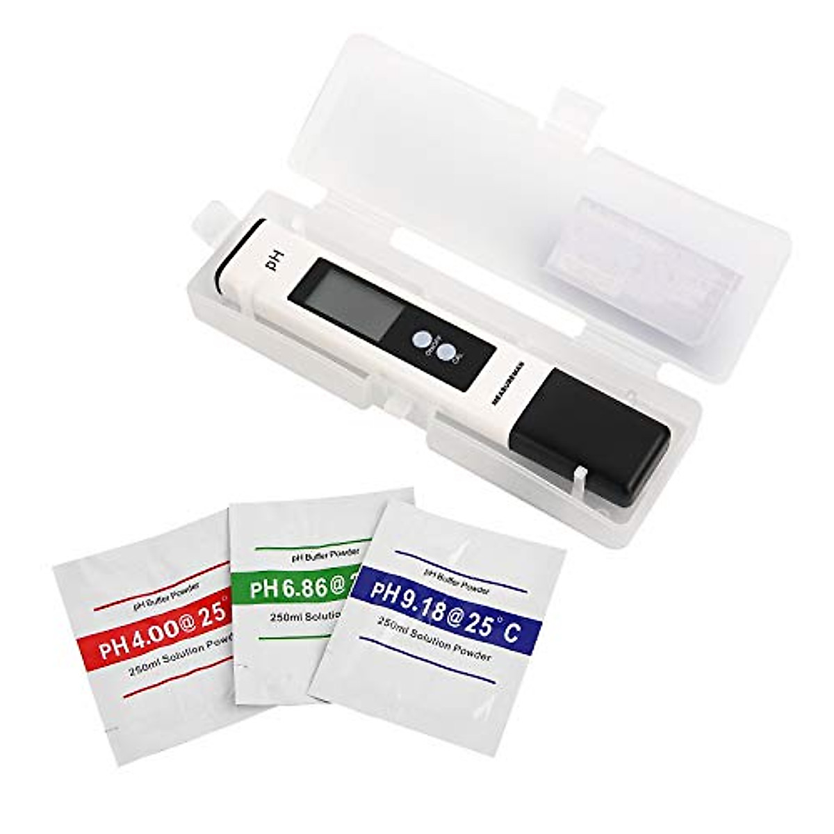 MEASUREMAN PH Meter and TDS Meter Combo，0-14 PH Value, 0.01 Resolution TDS Meter, EC Meter & Temperature Meter 3 in 1, Accuracy ± 2%, 32.0-176.0°F Green Backlight Meter"