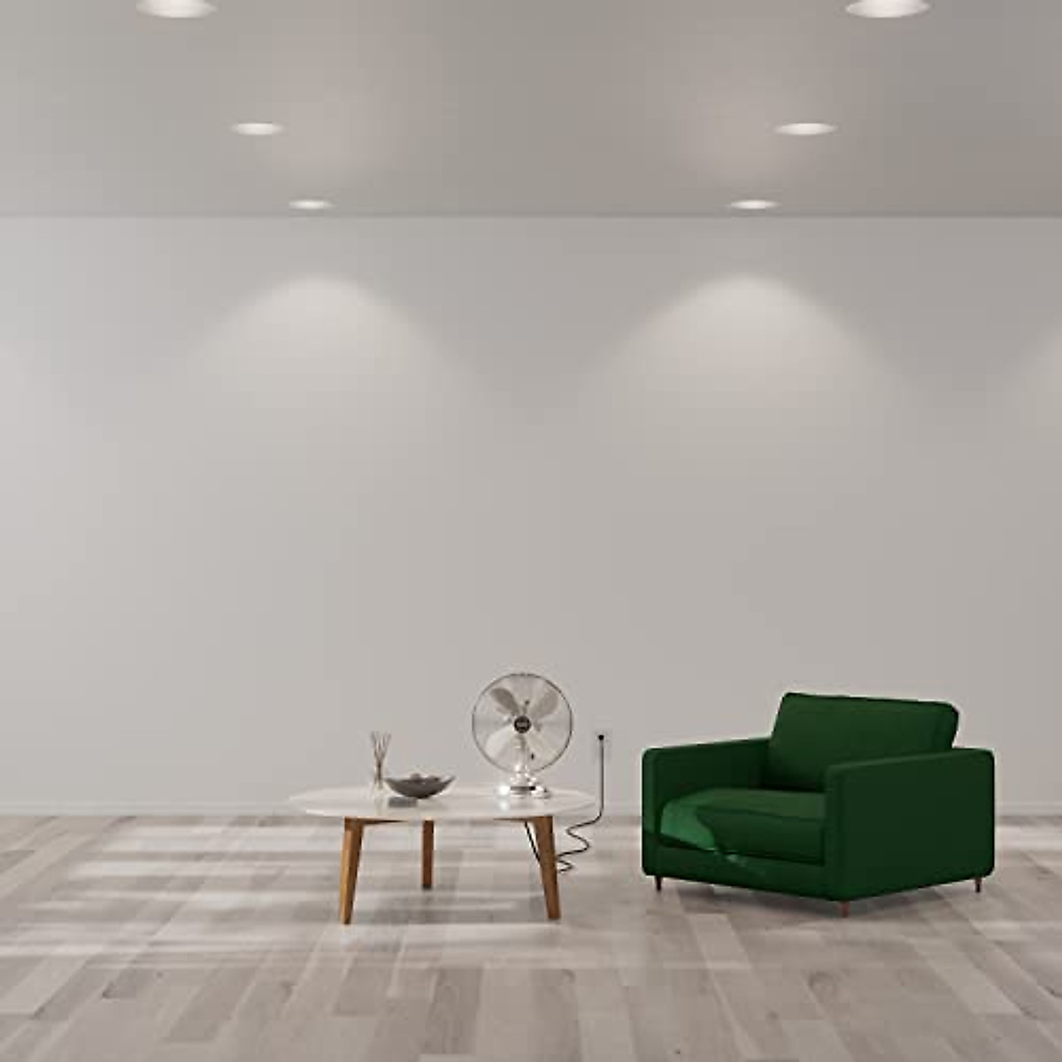 Hunter Classic D12 Portable Desk Fan 12 inch, 3 Speed, Brushed Nickel, 97315