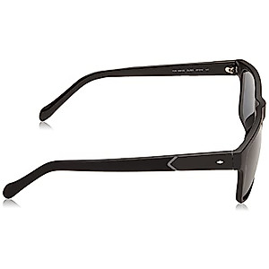 Fossil Men's FOS3061s Rectangular Sunglasses, Matte Black/Gray, 57 mm