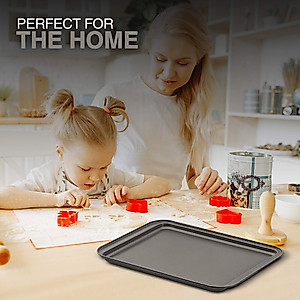 husMait Baking Sheet 10x15, Nonstick, Oven Safe, Heavy Duty Steel. Great for Cookies, Pastries, Dough. Premium Quality, Resists Rust, Scratching and Bending in High Heat.