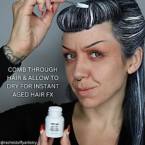 Mehron Makeup Hair White | Washable White Hair Dye | Temporary Color for Theatre, Cosplay, & Halloween 4.5 oz (133 ml) (White)