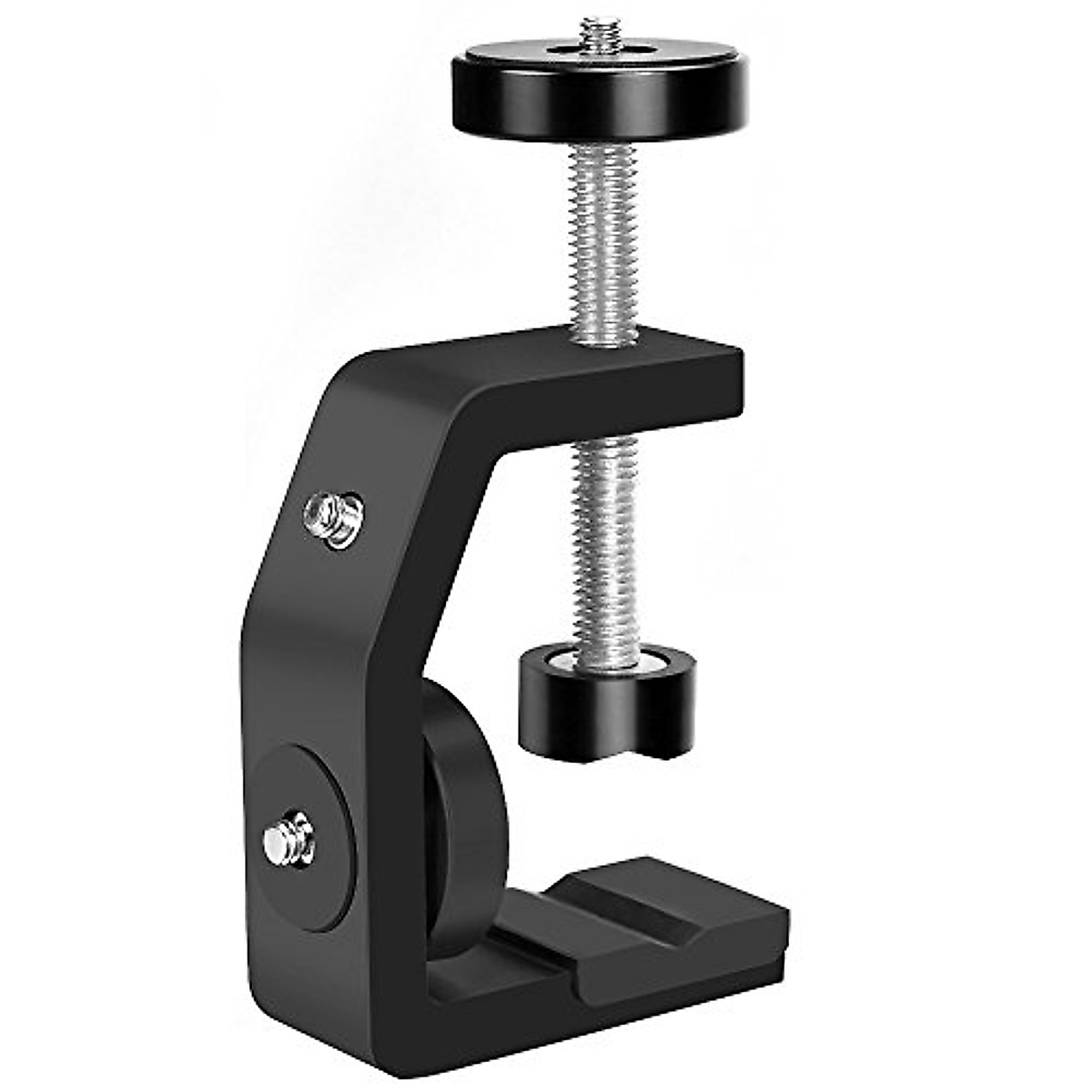 UTEBIT Universal C-Clamp with 1/4" Thread Hole Heavy Duty Aluminum Clamps 2.36 Inch for Desktop Mount Holder LCD Monitor Flash Desks Home Woodworking