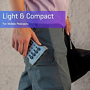 Zoom PodTrak P4 Podcast Recorder, Battery Powered, 4 Microphone Inputs, 4 Headphone Outputs, Phone and USB Input for Remote Interviews, Sound Pads, 2-In/2-Out Audio Interface