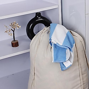 Foreign Punks Extra Large Natural Cotton Laundry Bag 22 x 28 (56CMX71 CM) Pack of 1 Natural