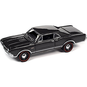 1967 442 W-30 Antique Pewter Gray Metallic MCACN Limited Edition to 4164 Pieces Worldwide Muscle Cars USA Series 1/64 Diecast Model Car by Johnny Lightning JLMC031-JLSP289B