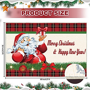 Anibedding Christmas Area Rug for Entryway 3'x5' Non Slip Washable Area Rug Low Pile Carpet for Bedroom Living Room Kitchen