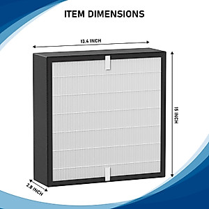 FF50 Silver Carbon FIT50 HEPA Filter Replacement Compatible with BreatheSmart FF50 FIT50 FF50-VOC Air Cleaner Purifier, Compared to Part HEPA-Pure FF50, FF50-VOC, 1 Pack
