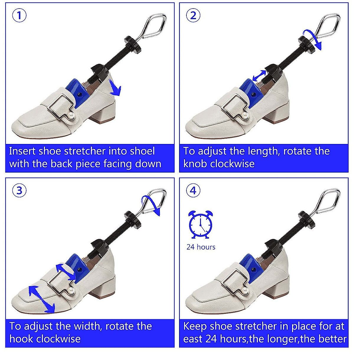 KevenAnna Shoe Stretcher with Shoe Horn Boot Shaper Stands and Carrying Bag Women's Shoes with 2 Air Purifying Bag