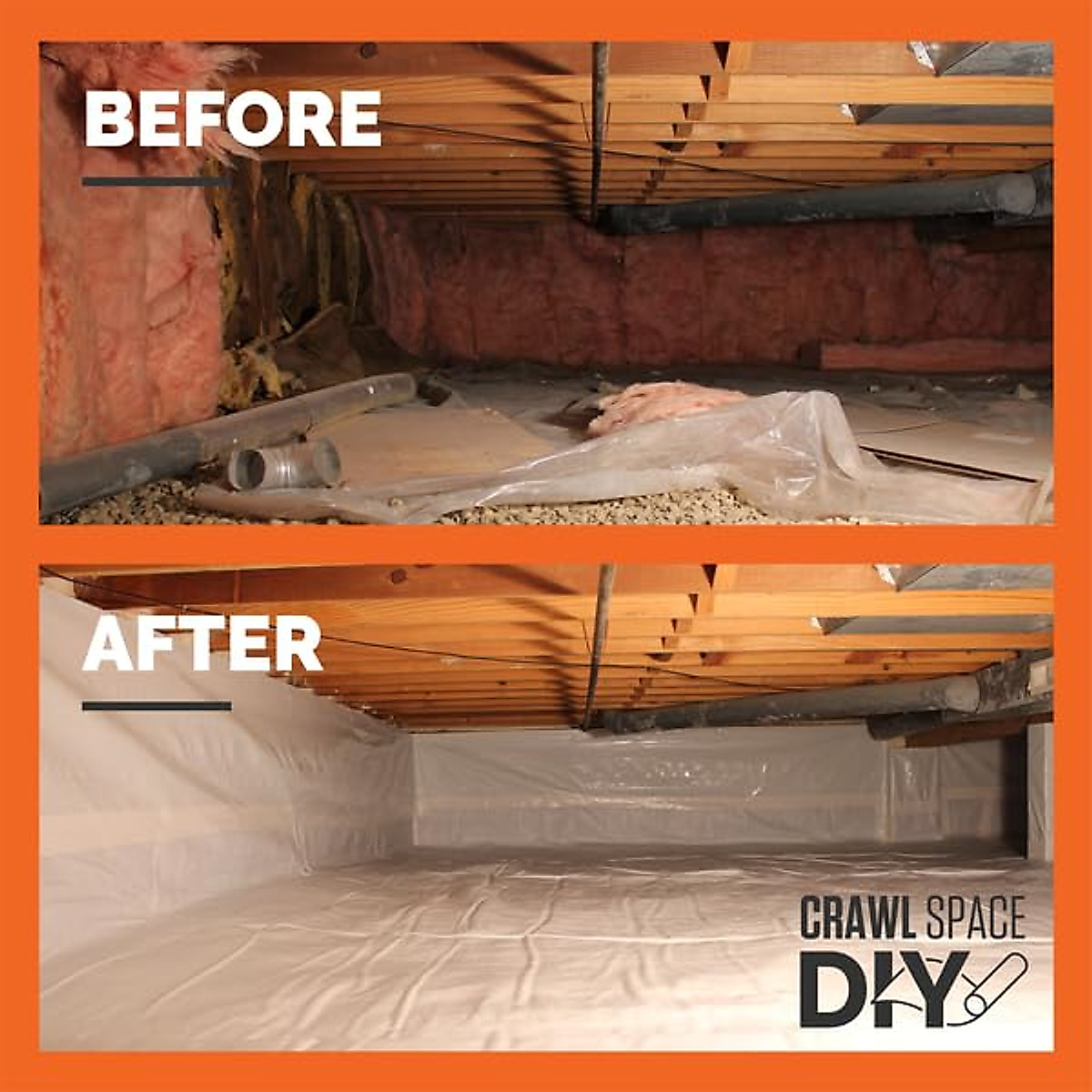 Whitecap Premium Cross-Woven Vapor Barrier - 20 Mil - (12' x 100') - Tear Resistant, Heavy Duty Vapor Barrier, Drop Cloth Moisture Barrier Plastic Sheeting for Crawlspace, Garden, Greenhouses