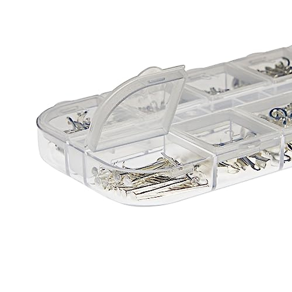 12 Grid Clear Plastic Jewelry Box Organizer, Storage Container (10 Pack)