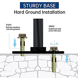 2 Pack 96inch Shade Sail Poles, Heavy Duty Sun Shade Poles - with Adjustable Turnbuckle for Shade Sail Canopy, Steel Post Stand w/Hooks for Outdoor String Light, Patio, Backyard