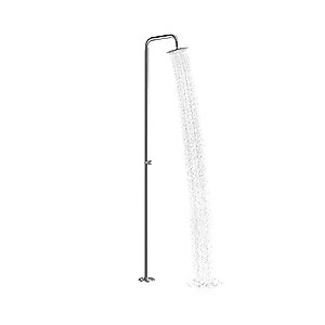 Wayime 87" Separable&Composable Free-Standing Brushed Stainless Steel 304 Rainfall Outdoor Shower