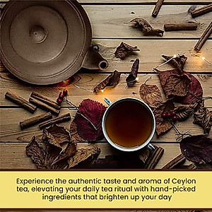 Tea4U Flavored Black Ceylon TeaBags - Cinnamon | Ideal Quality from Sri Lanka's Finest Leaves and Expertly Blended - 25 Count