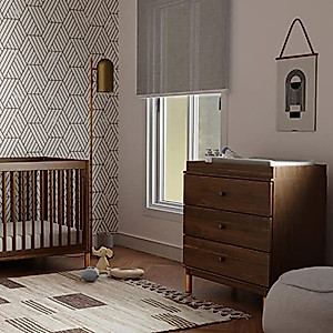 Babyletto Gelato 3-Drawer Changer Dresser with Removable Changing Tray in Natural Walnut and Brushed Gold Feet, Greenguard Gold Certified