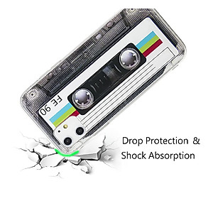 FAteam Matte Finish Heavy Duty Soft Back Cover with TPU Soft Bumper Cassette Tape Case Compatible with iPhone 11-6.1 inch