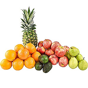 Gourmet Mixed Fruit Pack (15 Lbs) with - 1 Pineapple, 4 Avocado, 12 Apple, 12 Orange, 6 Pear (35 Pieces) from Capital City Fruit, Farm Produce Direct.
