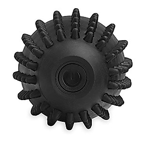 Gaiam Restore Vibrating Foot Roller - Vibration Massage Therapy Ergonomic Textured Massager Ball for Plantar Fasciitis, Myofascial Pain, Arch and Sore Feet (Includes 2 AAA Batteries), Black