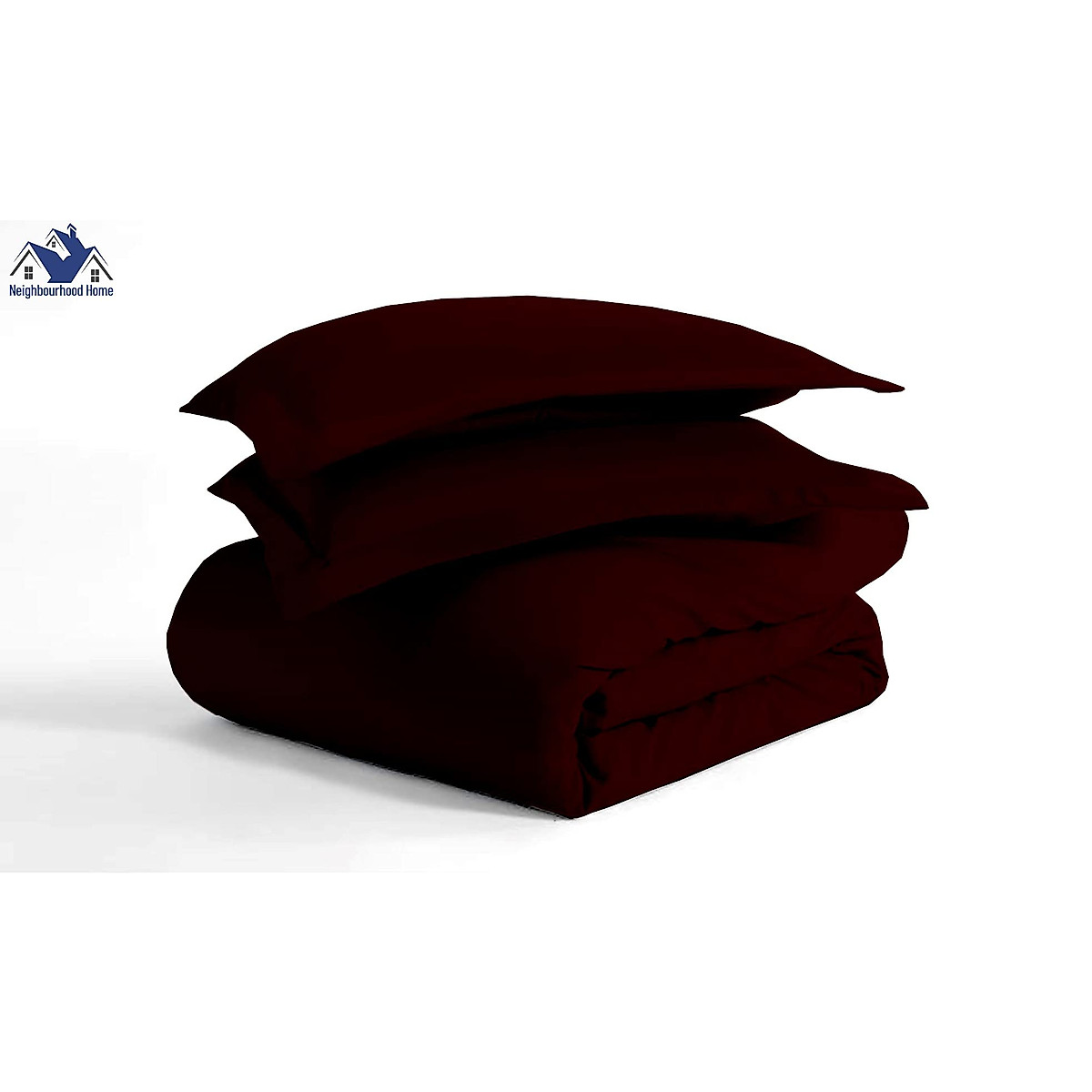 True-Luxury 400-Thread Count 100% Egyptian Cotton 3 Piece Duvet Cover Set King (104"x90") Zipper Closure Hotel Quality, Long Staple Egyptian Cotton Sateen Weave Easy Care - [King-Wine Solid]