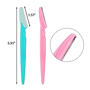 NEBURORA 20 Pcs Eyebrow Razor Trimmers for Women and Men Face Hair Removers, Portable Size