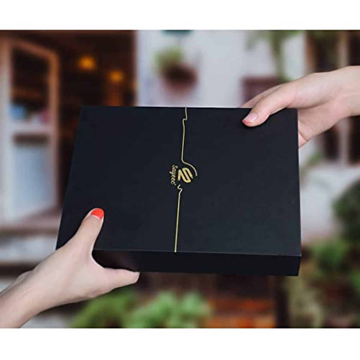 SAYEEC Journal with Pen Set A5 360 Sheets Thick Journal Notebook Large Lined Paper Soft Faux Leather Hardcover Vintage Notebook for Writing,Taking Notes, Anniversary/Birthday/Mother's Day Gift (Dark Red)