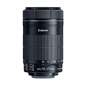 Canon EF-S 55-250mm F4-5.6 is STM Lens for Canon SLR Cameras (Renewed)