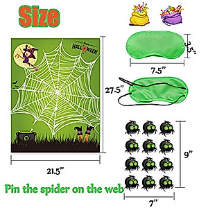 Funnlot Pin The Tail Halloween Kids Halloween Games Party Pin The Spider On The Web Game Halloween Party Games for Kids Halloween Party Games Activities Halloween Pin The Tail Game