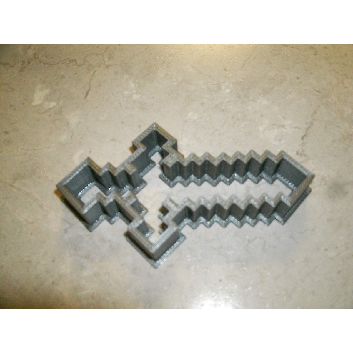 BLOCK ADVENTURE VIDEO GAME SWORD SHAPE OUTLINE COOKIE CUTTER MADE IN USA PR426