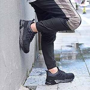 SUADEX Indestructible Steel Toe Shoes Men Women Safety Work Sneakers Comfortable Lightweight Black