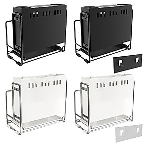 ZHENZQ Integrated Kitchen Utensils Holder No Drilling Hanging Knives and Chopsticks Storage Rack Modern Iron Storage Solution