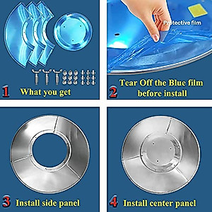 2 Units Patio Heater Heat Reflector Shield, Replacement Dome Part for Outdoor Heaters Outdoor Propane Heater Replacement Aluminium Top