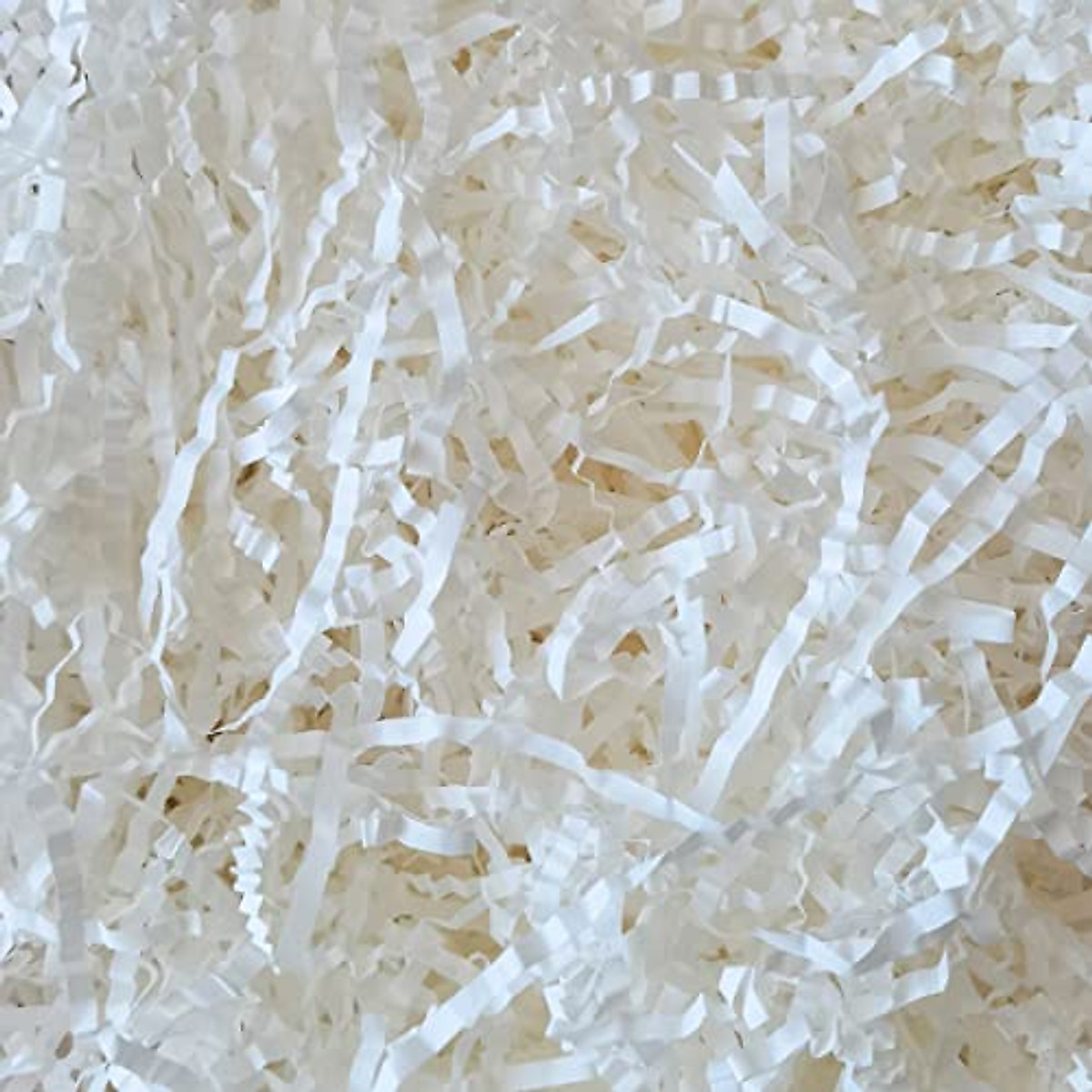 ELENKUPAC Crinkle Cut Paper Filler, 1.1LB White Crinkle Cut Shred Paper Filler for Gift Wrapping and Decoration