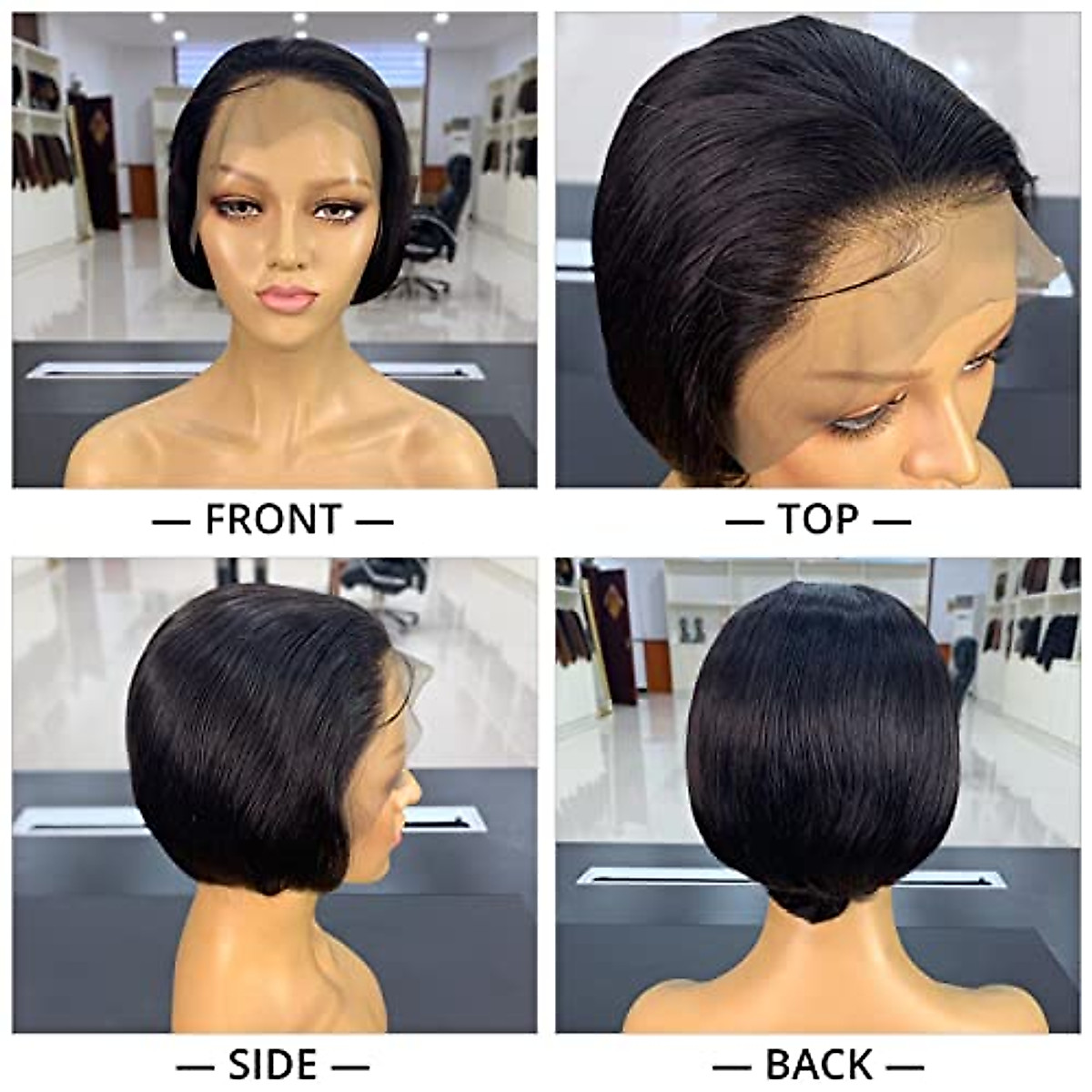 west kiss Pixie Cut Wig Short Lace Front Wigs for Black Women 13x4 Lace Front Wigs human hair 180 density Pre Plucked With Baby Hair Natural Hairline 8 inch