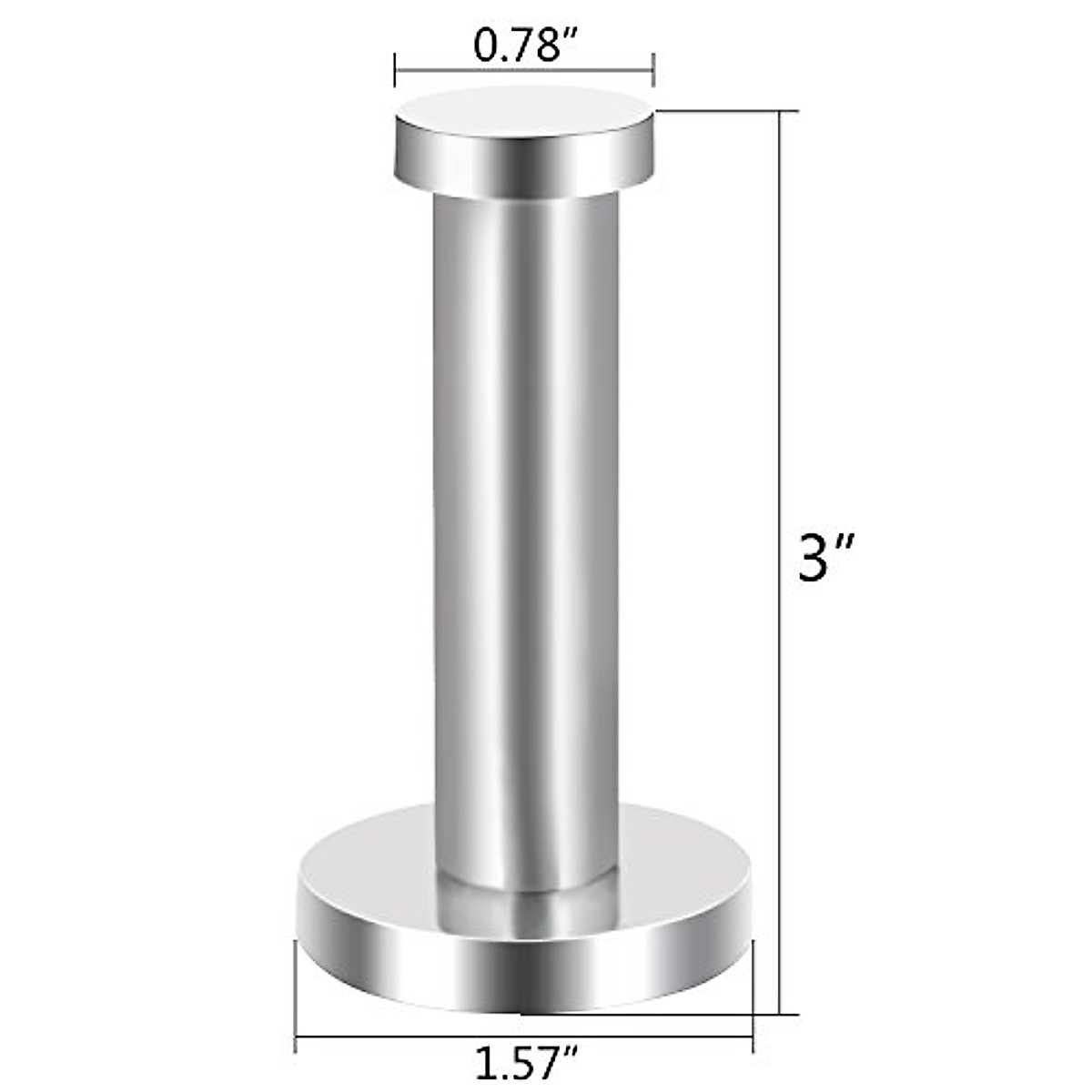 EBOOT 6 Pieces Stainless Steel Wall-Mount Robe Hook Coat Hook Towel Wall Hook, Brushed Nickel (3 Inch, Silver)