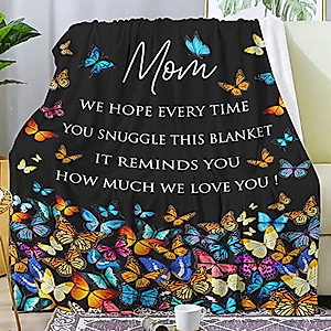 Gifts for Mom Blanket, Mom Gifts, Birthday Gifts for Mom, Mom Birthday Gifts, Mother's Day Mom Gifts from Daughters Son Soft Flannel Throw Blanket 60" x 50"
