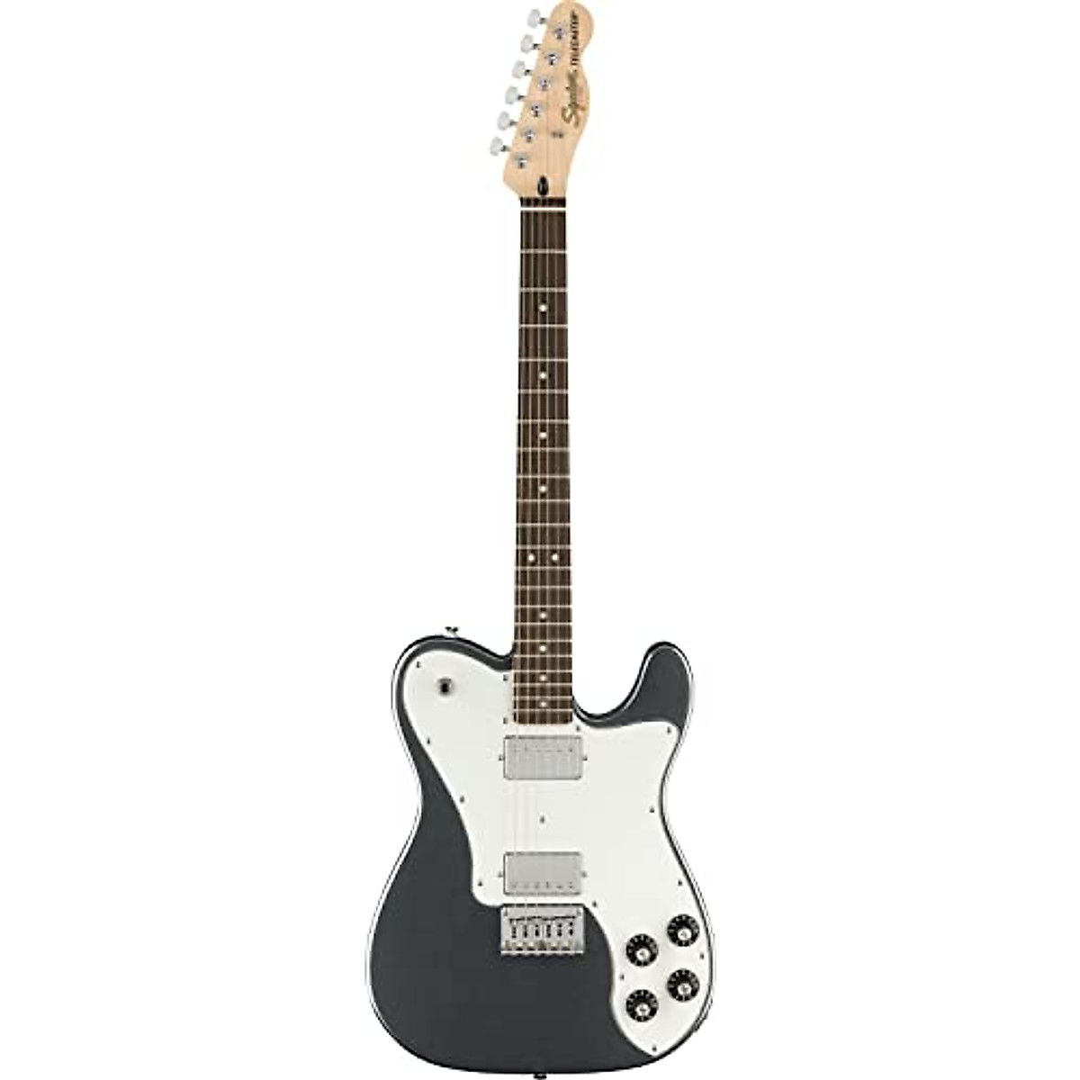 Squier Affinity Series Deluxe Telecaster Electric Guitar, with 2-Year Warranty, Charcoal Frost Metallic, Laurel Fingerboard