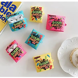 Sweet Body Pink Candy AirPod Case 3D Cartoon Funny Kawaii, Shockproof Protective Soft Silicone Case Skin Designed with Trendy Candy Keychain for AirPods 1&2, AirPods 3, and AirPods Pro (Airpods 3)