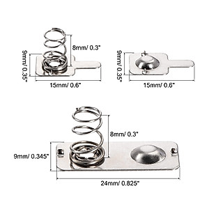 MECCANIXITY 10 Pairs AA AAA Batteries Spring Plate and 20 Pcs AAA Battery Negative to Positive Conversion Spring Contact