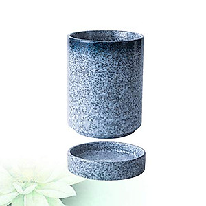 Organizer Box Silverware Ceramic Utensil Holder Shelf Rack Stand Countertop Kitchen Utensil Organizer Flatware Drying Basket for Forks Spoon Chopsticks Blue Utensils