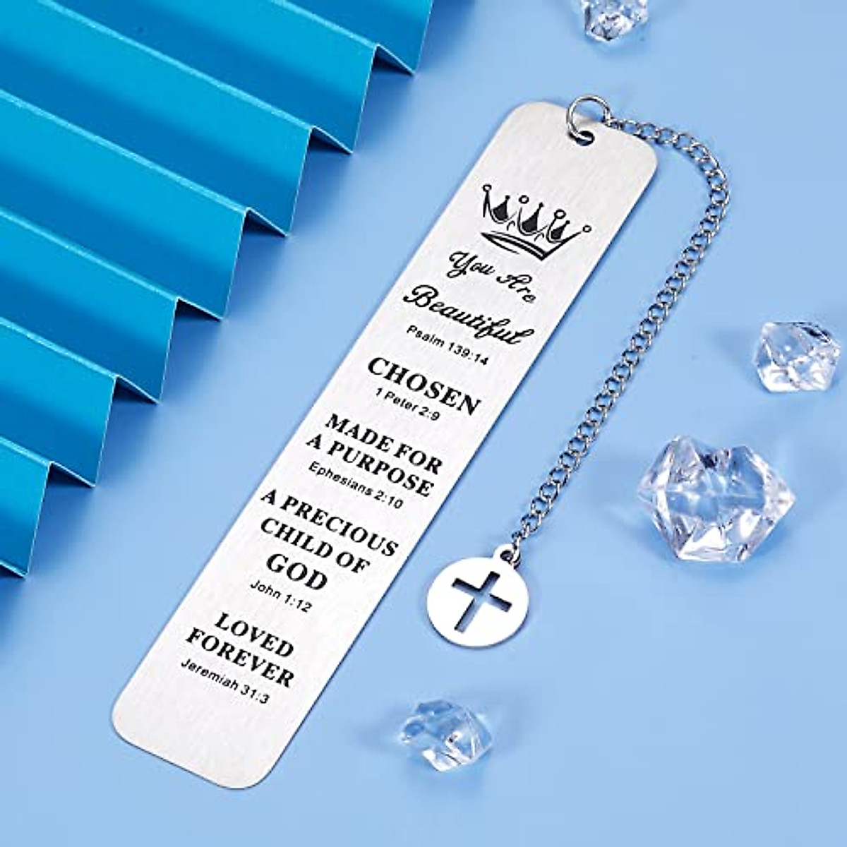 Inspirational Christian Bookmark Gifts for Women Bible Verse Bookmark for Girls Daughter Book Lovers Birthday Christmas Stocking Stuffers for Female Friend Sister Baptism Religious Church Bulk Gifts