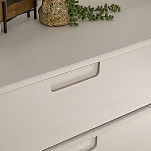 Home Accent Furnishings 6-Drawer Groove Handle Wood Dresser - White
