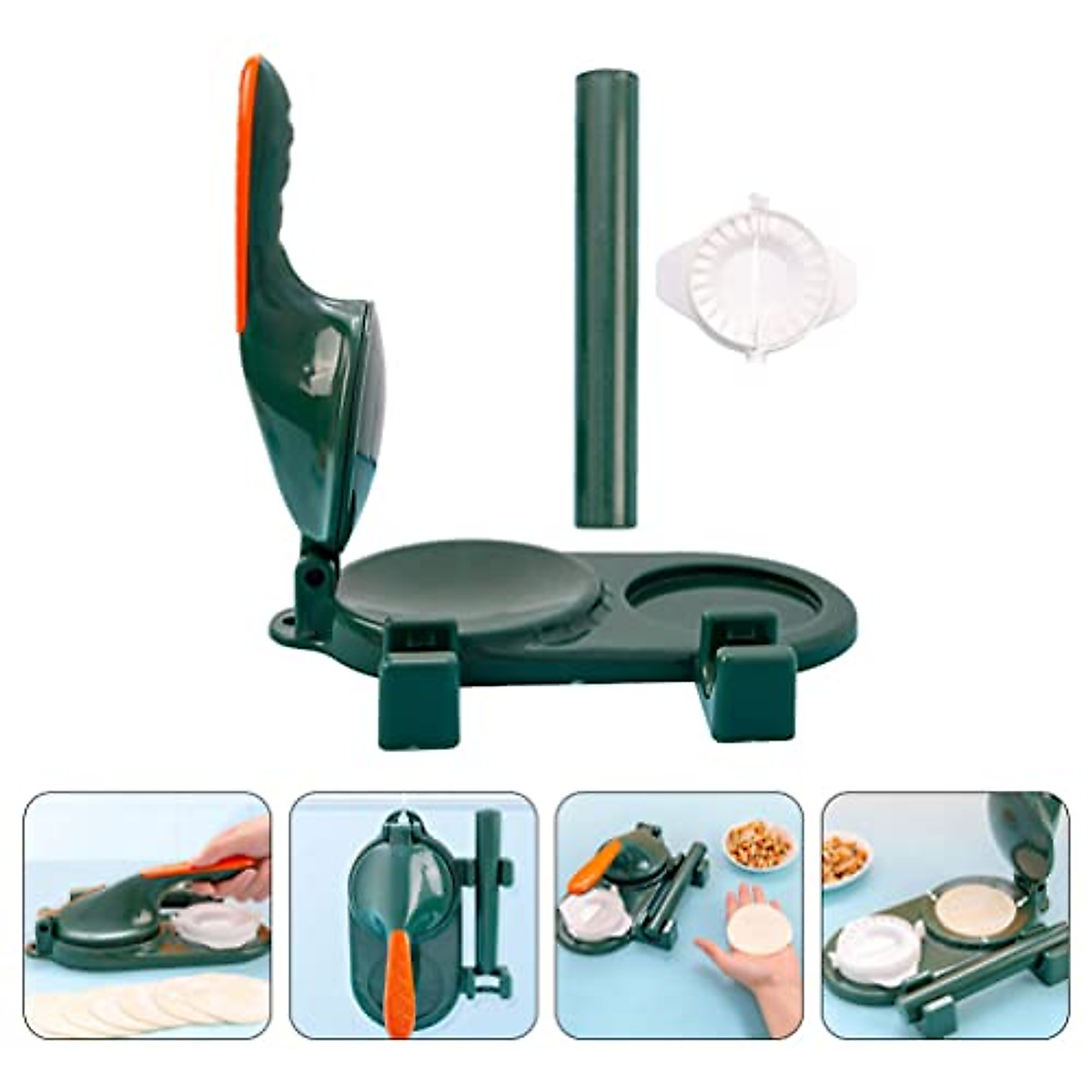 Housoutil Crepe Maker Dumpling Maker Tools Tortilla Press Tortilla Maker Plastic Dough Presser Tool Mexican Taco Quesadilla Maker Kitchen for Dumpling Pasta Pizza Hand Tools