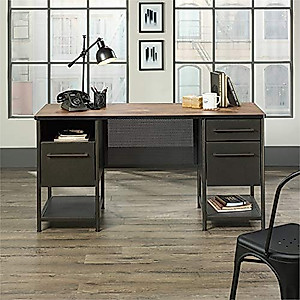 Sauder Boulevard Café Executive Desk, Black finish