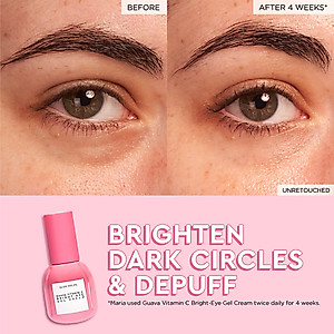 Glow Recipe Guava Vitamin C Brightening Eye Cream - Hydrating Under Eye Cream with Niacinamide, Peptides & Caffeine - Firming & Illuminating Dark Circles Under Eye Treatment for Puffiness (15ml)